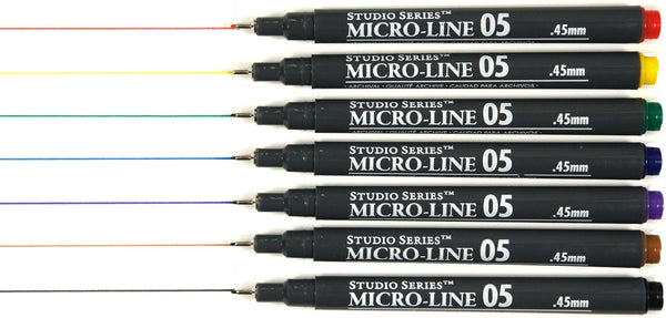 Studio Series Colored Micro-Line Pen Set (Set of 7) - Rabata Cultural ...